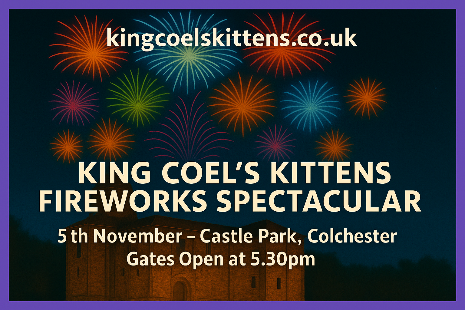 Buy Tickets – King Coel’s Kittens Fireworks Colchester